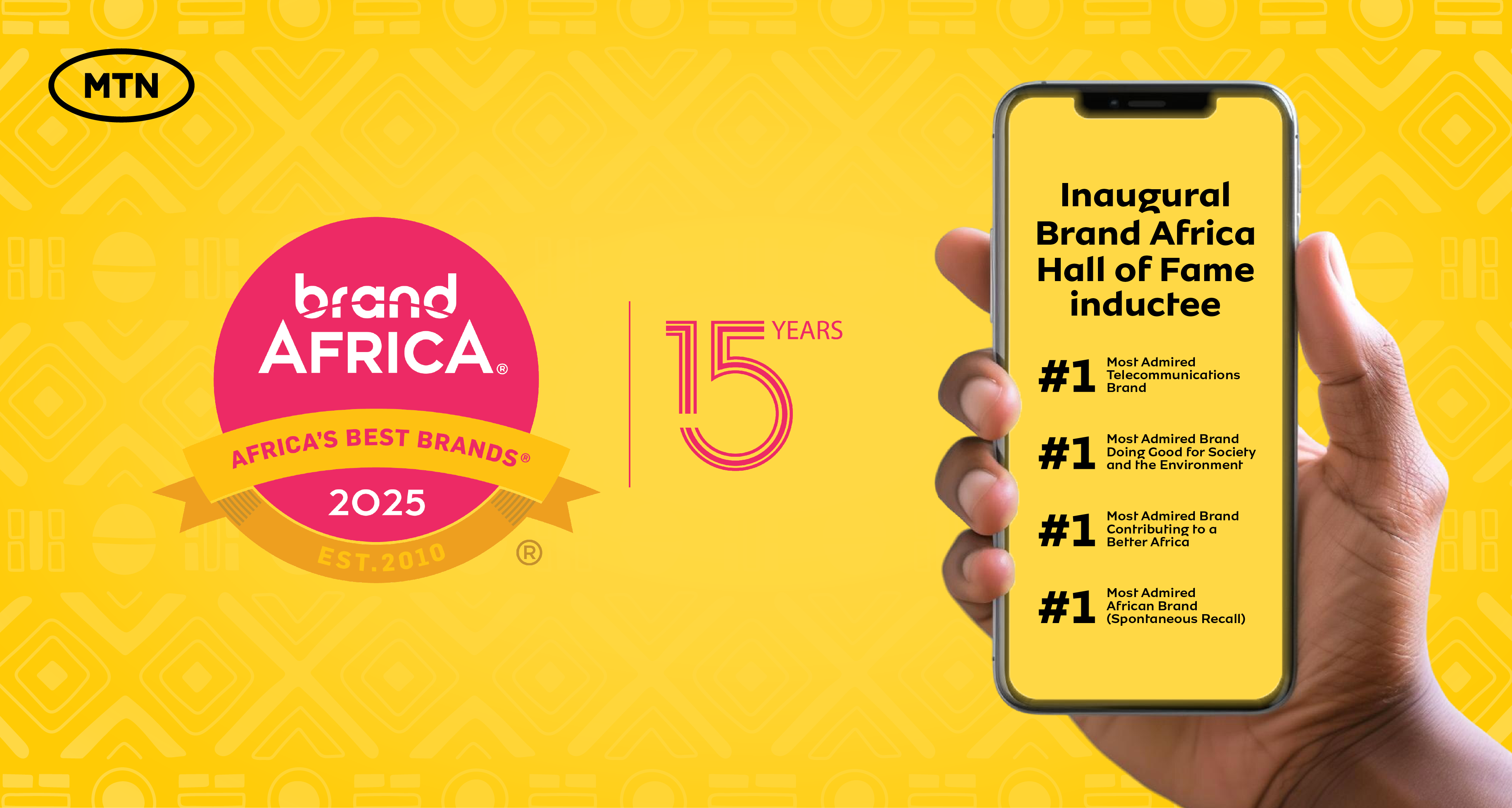 MTN inducted into Brand Africa Hall of Fame; named #1 Most Admired African Brand Contributing to ...